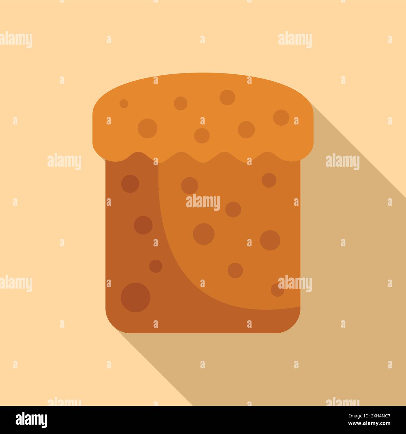 Square loaf of bread baking and rising with a brown crust in the ...