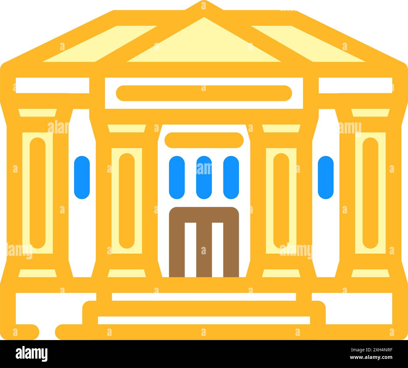 money bank building color icon vector illustration Stock Vector Image ...