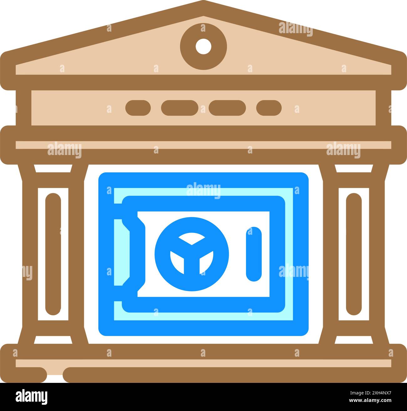 tax bank building color icon vector illustration Stock Vector Image ...