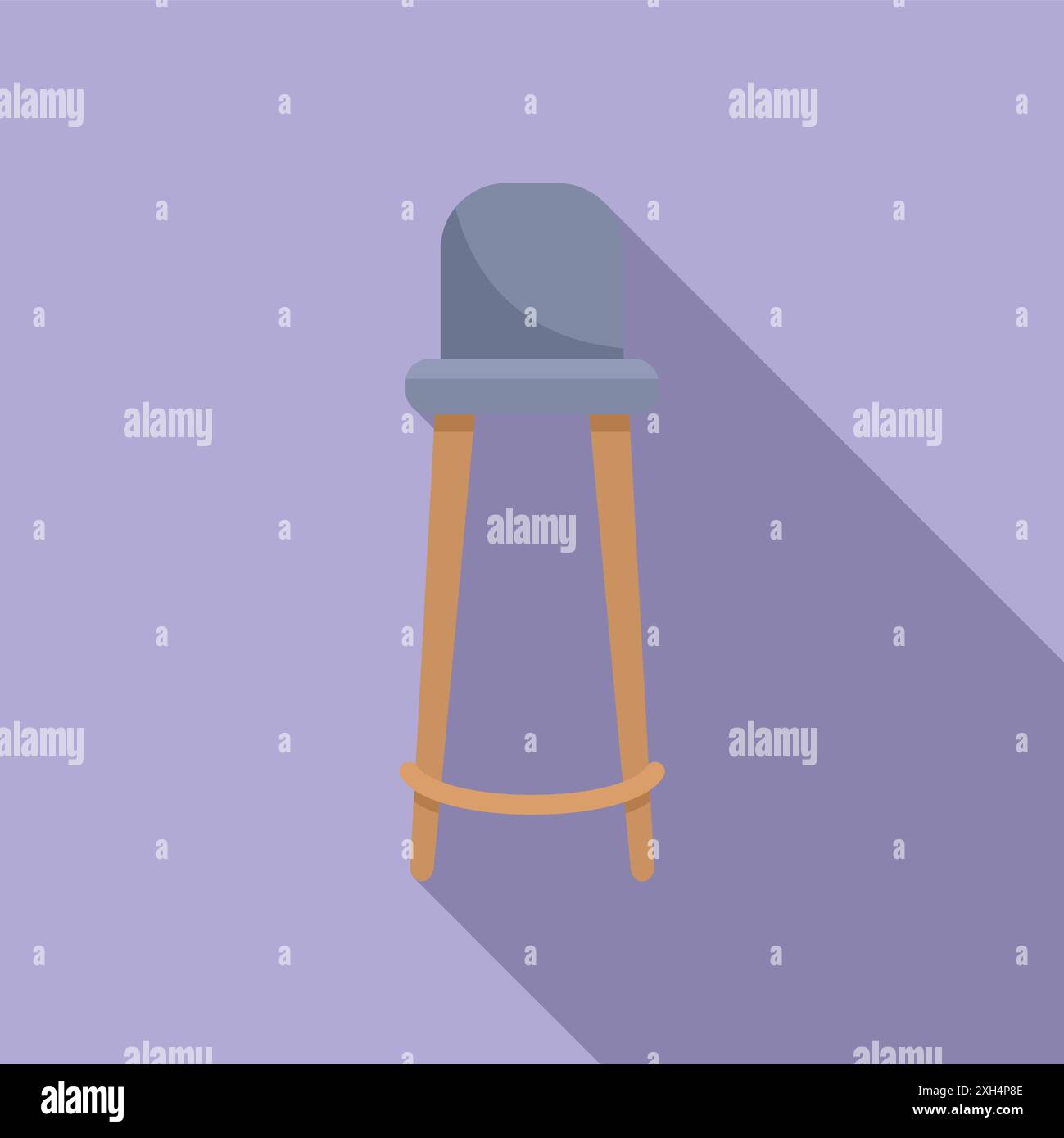 Simple and stylish bar stool with a long shadow, perfect for interior ...