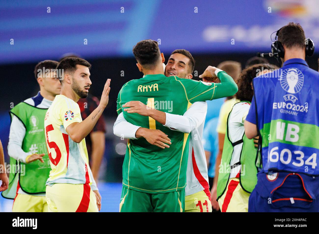 David Raya, Ferran Torres seen during UEFA Euro 2024 game between ...