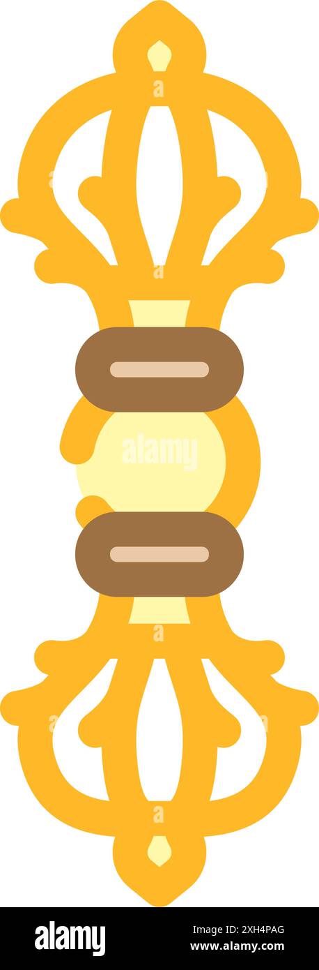 vajra dorje buddhism color icon vector illustration Stock Vector Image ...