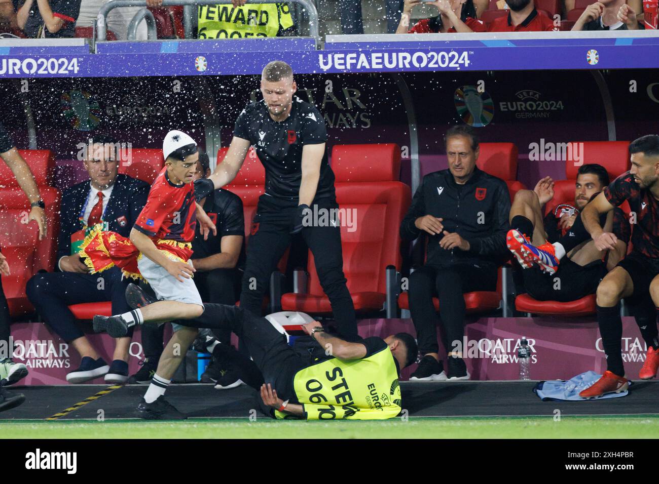 Kid pitch invader seen escaping from security during UEFA Euro 2024 ...