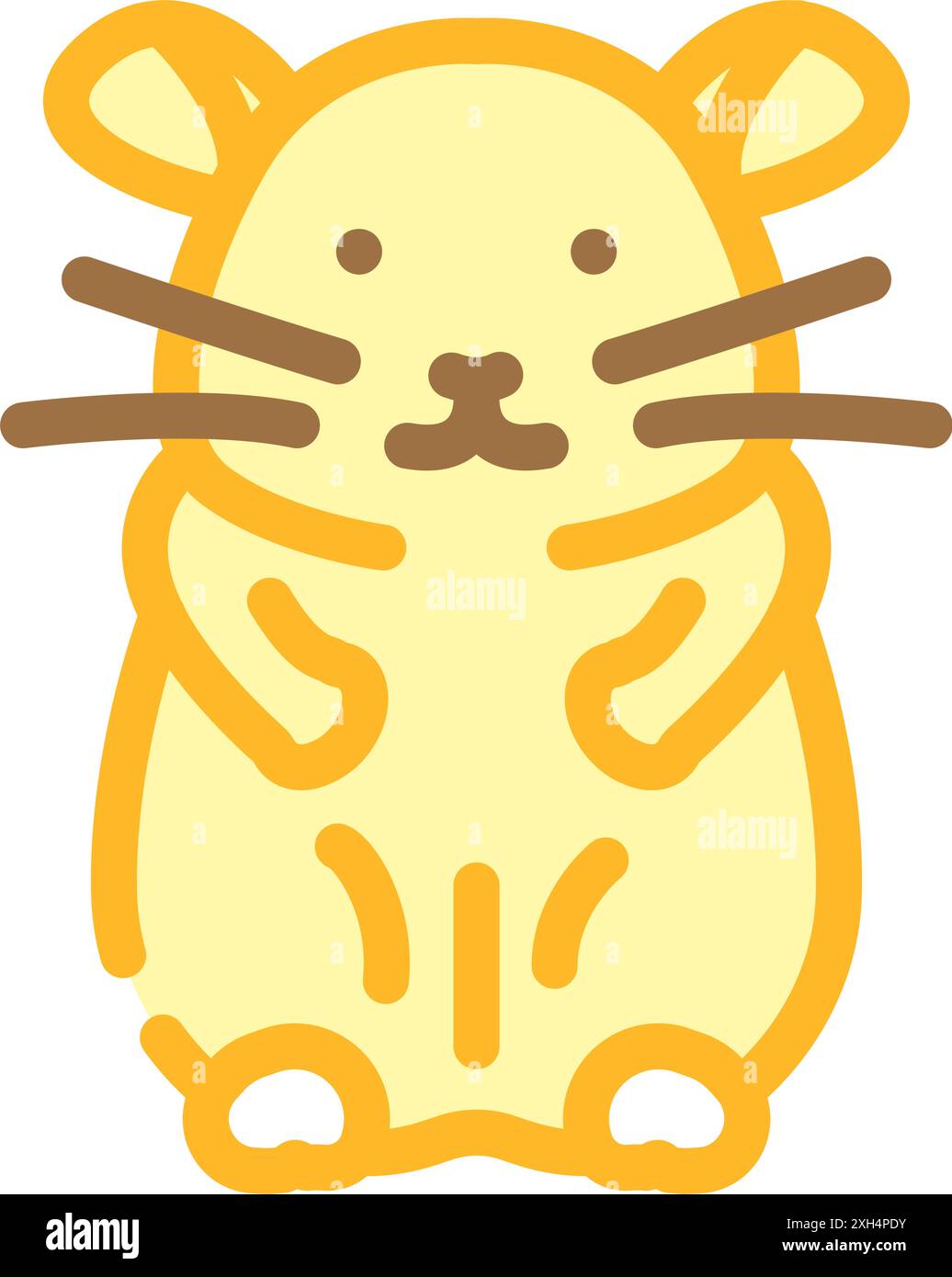 cute hamster sitting pet color icon vector illustration Stock Vector ...