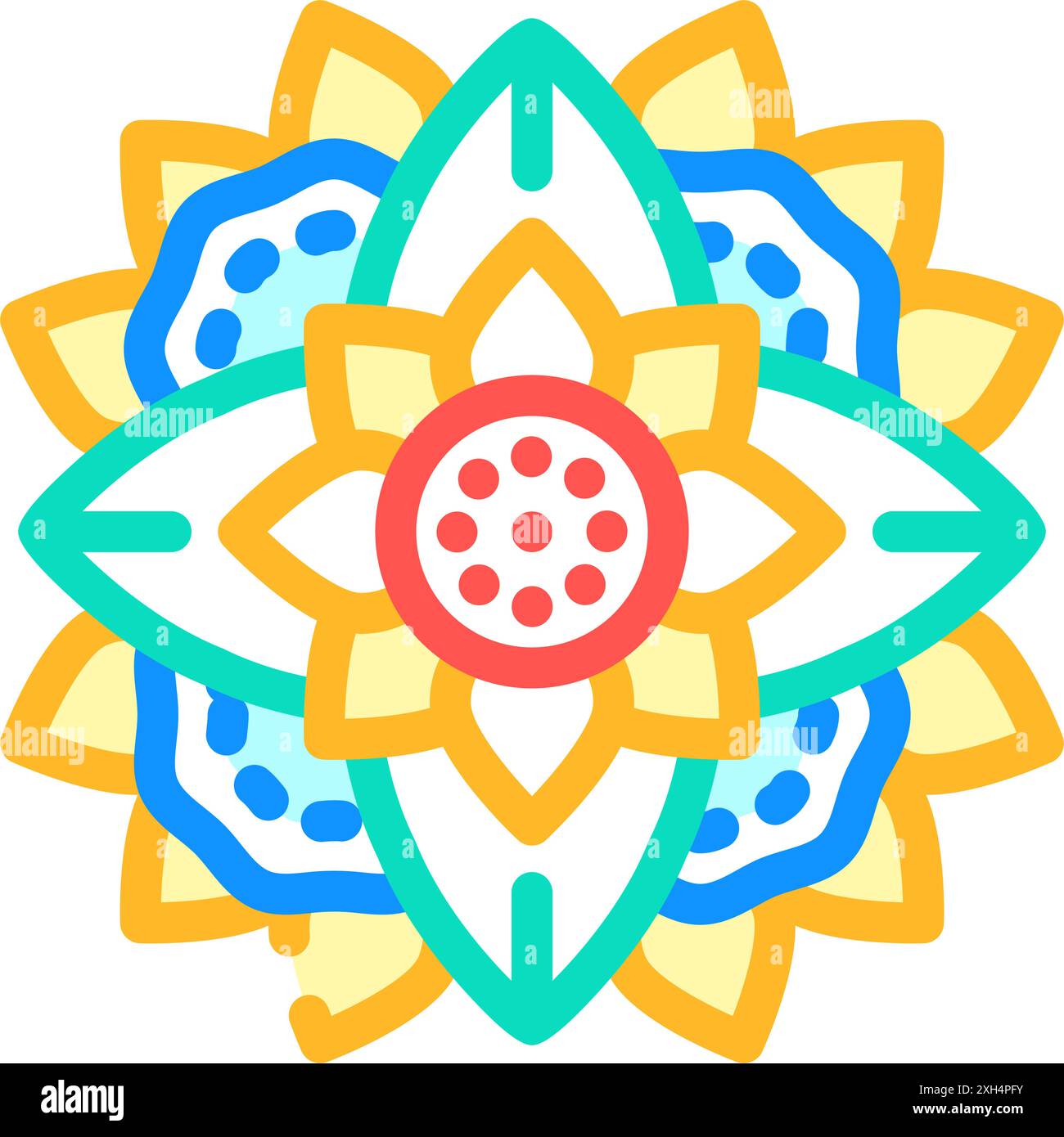 mandala buddhism color icon vector illustration Stock Vector Image ...