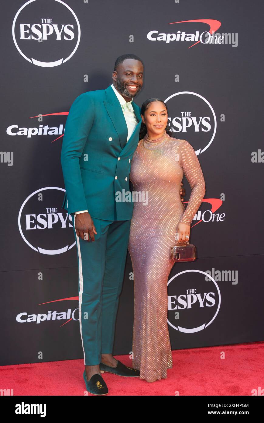 Draymond Green, left, and Hazel Renee arrive at the ESPY awards on ...