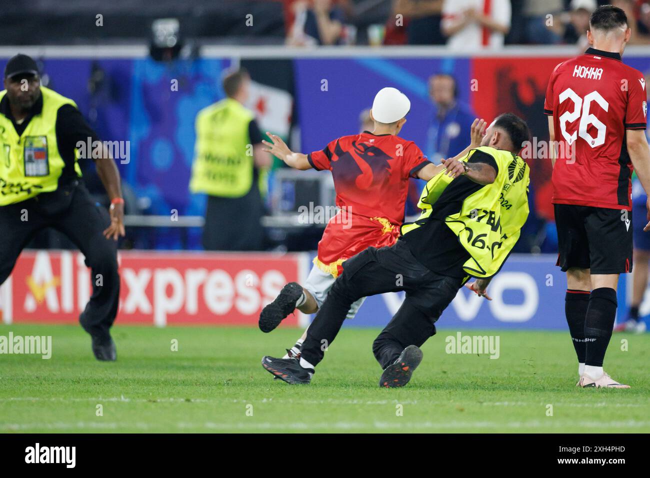 Kid pitch invader seen escaping from security during UEFA Euro 2024 ...