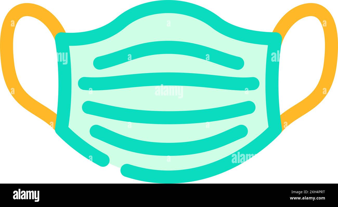 surgical mask ppe protective equipment color icon vector illustration ...