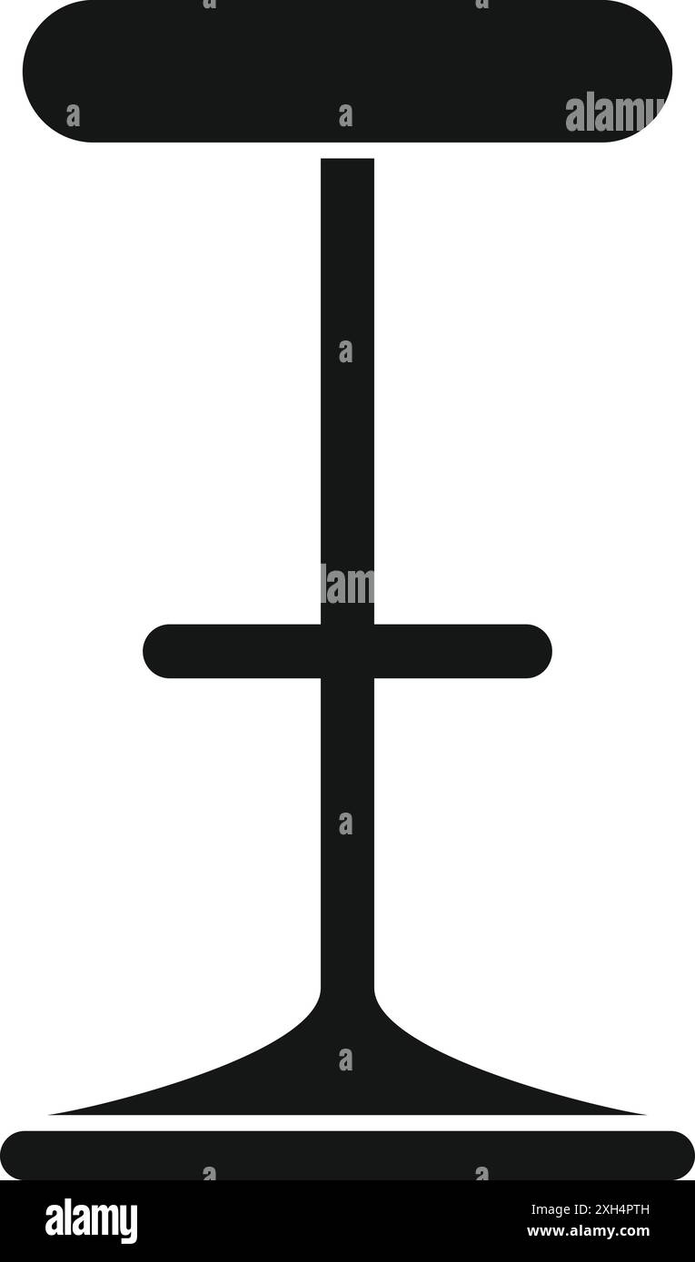 Tall bar stool with footrest standing out on white background Stock ...