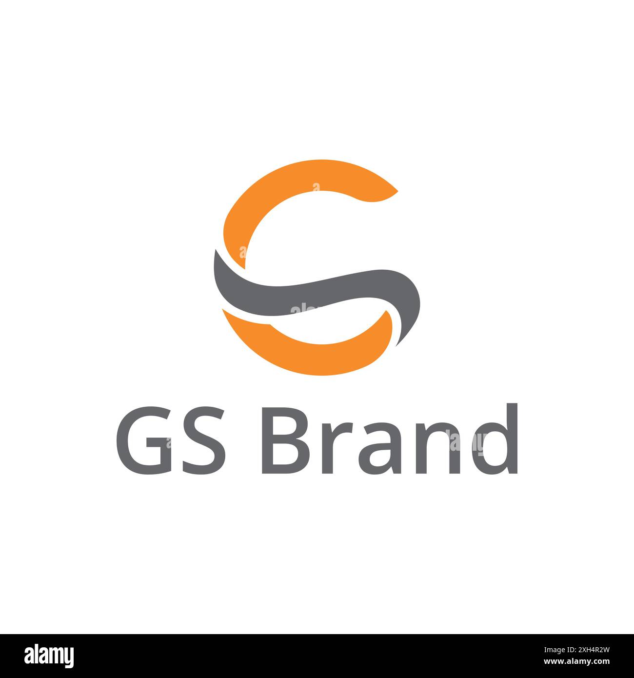 GS Letter Business Brand Water Swoosh Circle Line Logo Template Stock ...