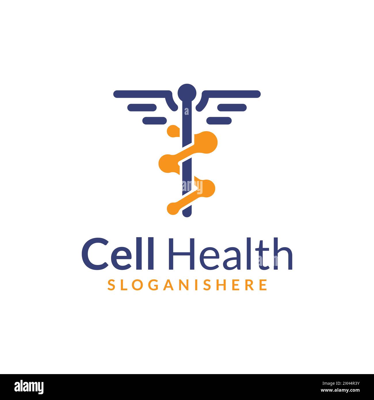 Cell Health Winged People Wellness Medical Key Logo Template Stock ...