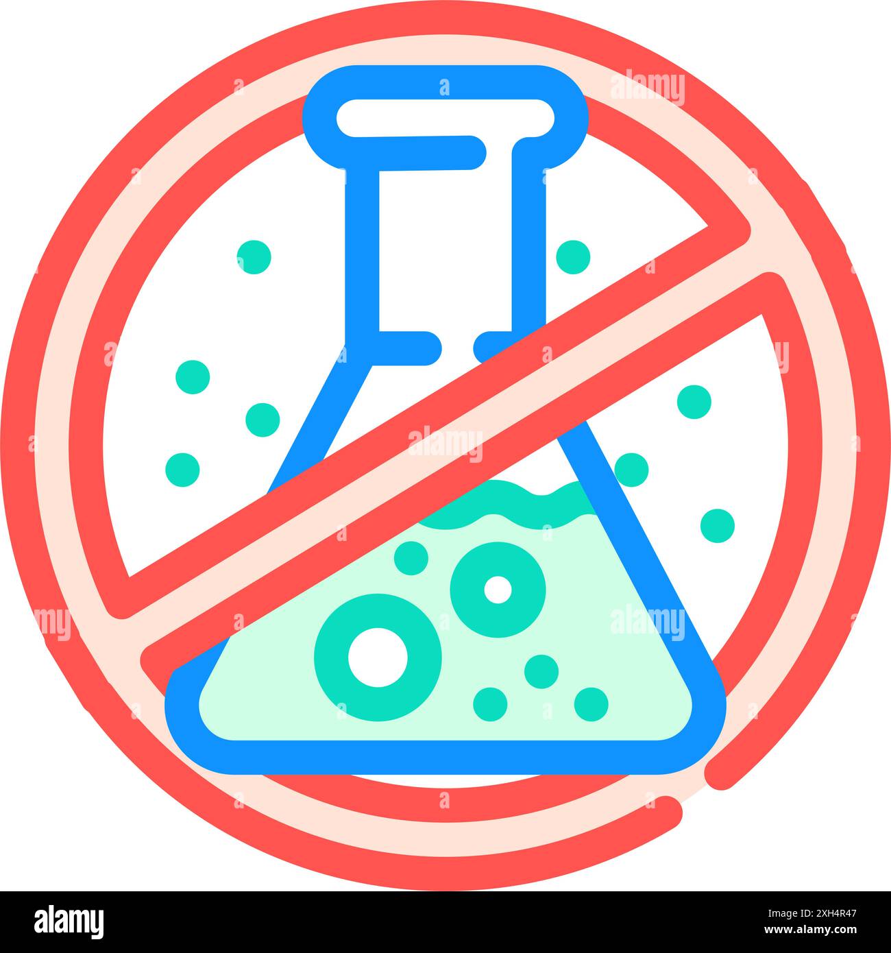 no preservatives product label warning color icon vector illustration ...