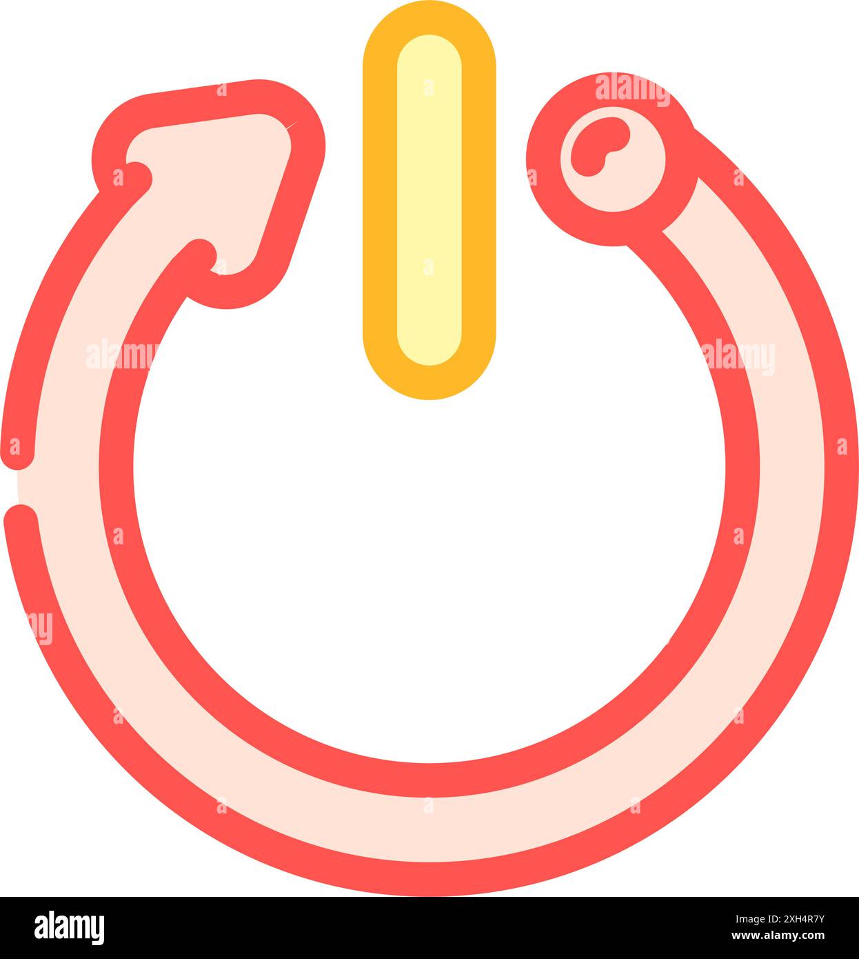 automatic shut down product label caution color icon vector ...