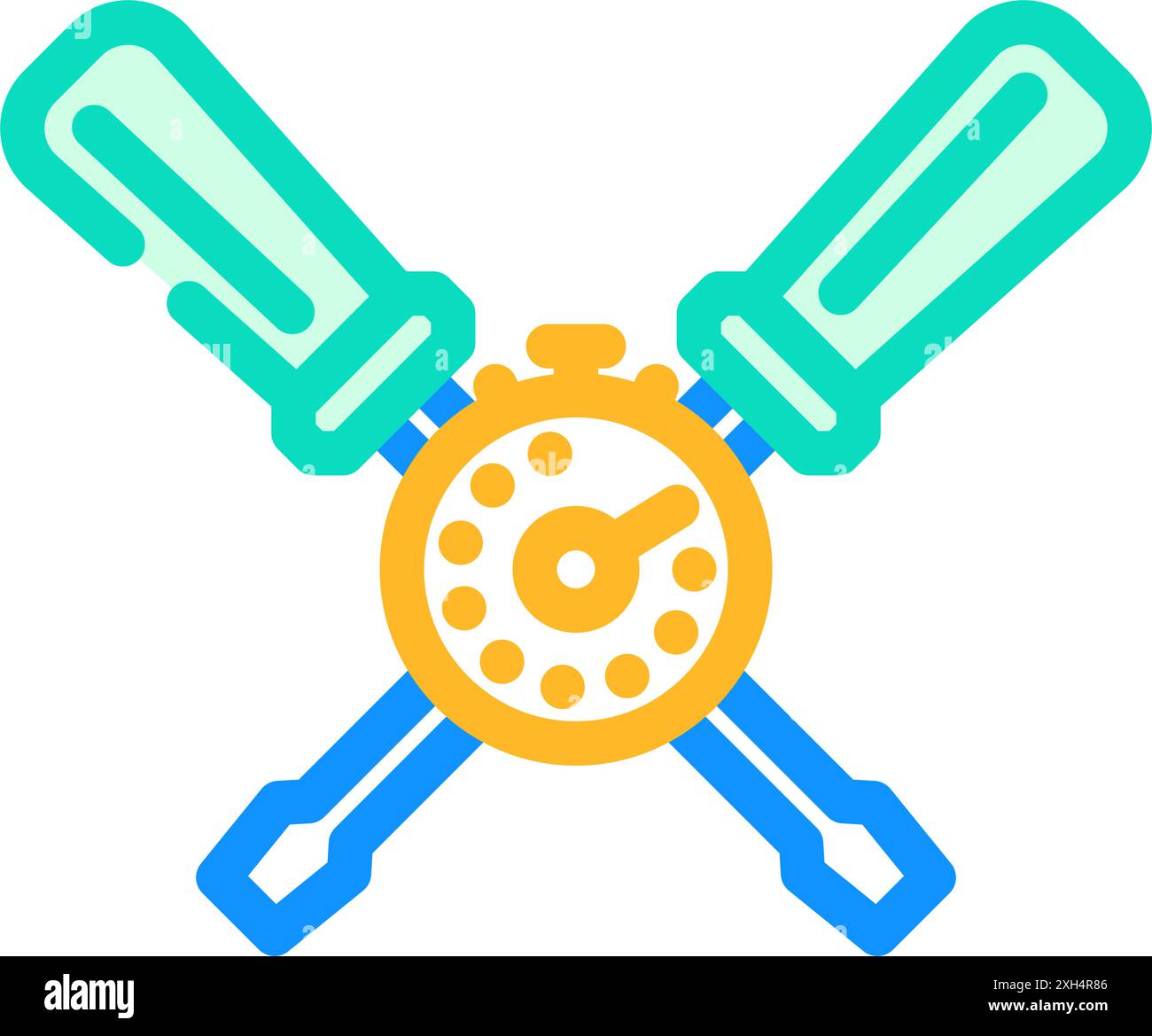 quick assembly product label caution color icon vector illustration ...