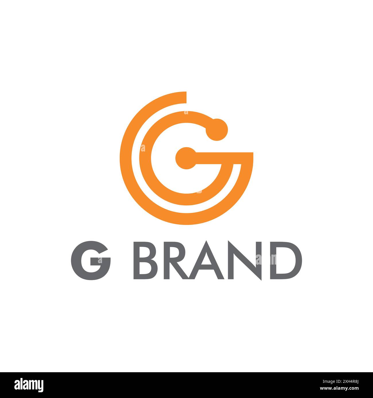 G Letter Business Circuit Brand Button Circle Line Logo Template Stock ...