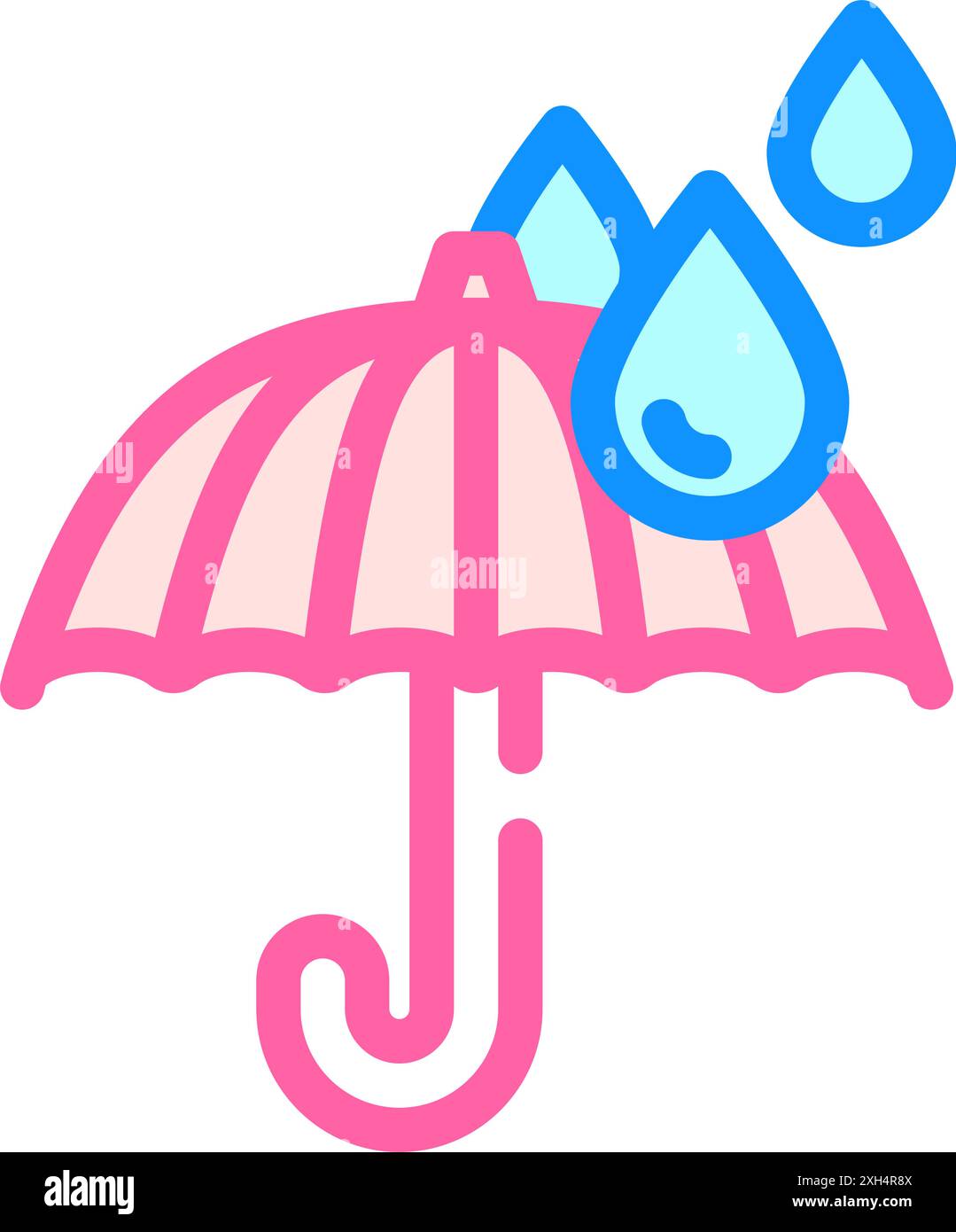 showerproof product label caution color icon vector illustration Stock ...