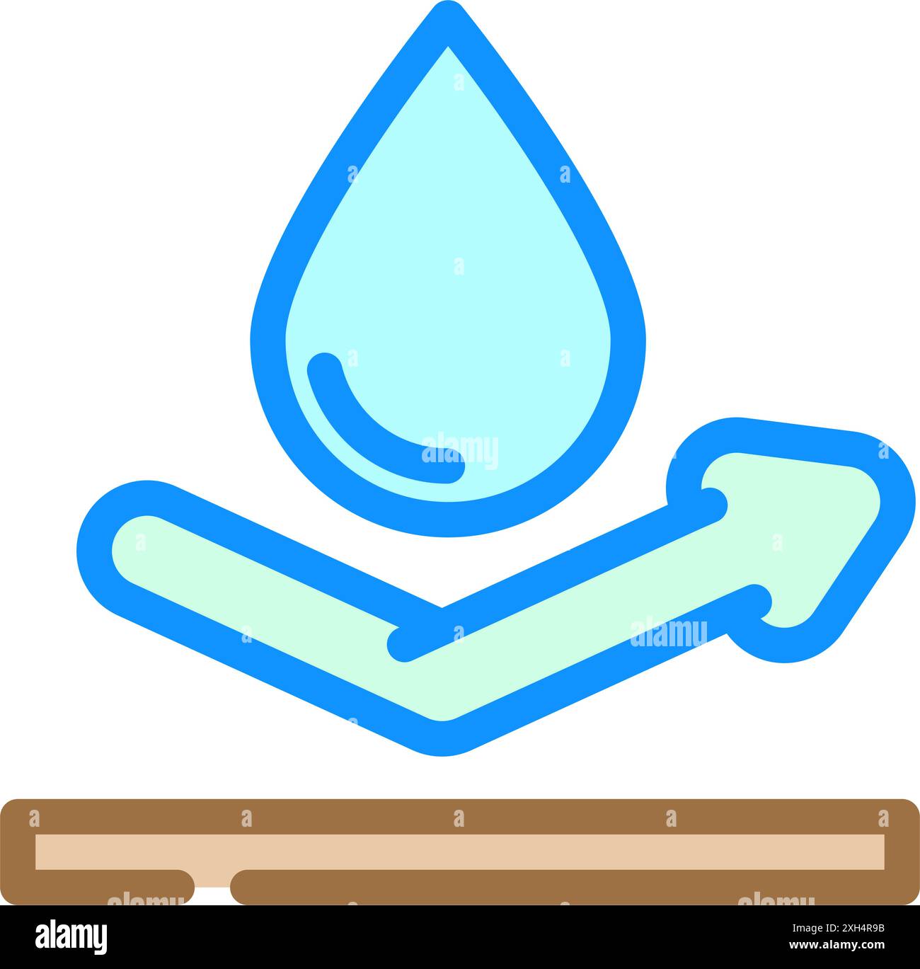 splashproof product label caution color icon vector illustration Stock ...