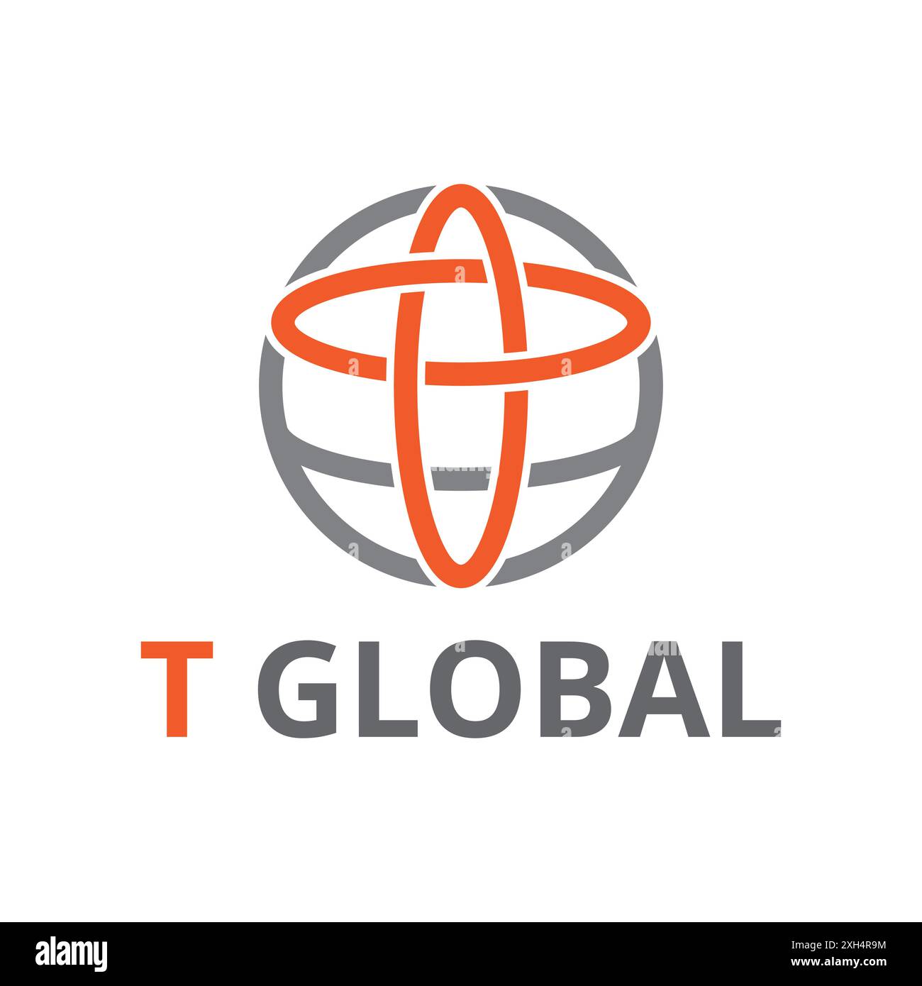 T Letter Global Business Earth World Circle Line Logo Template Stock ...