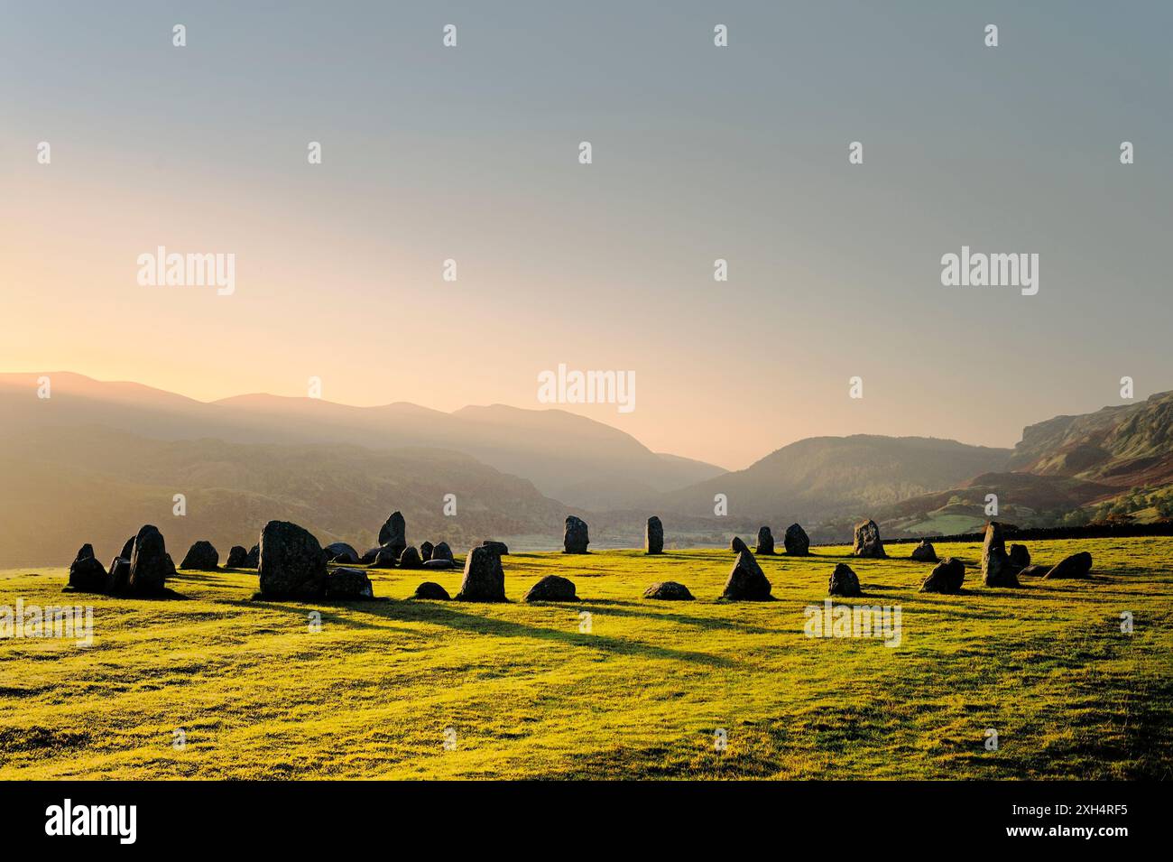 Castlerigg prehistoric stone circle near Keswick, in Lake District ...