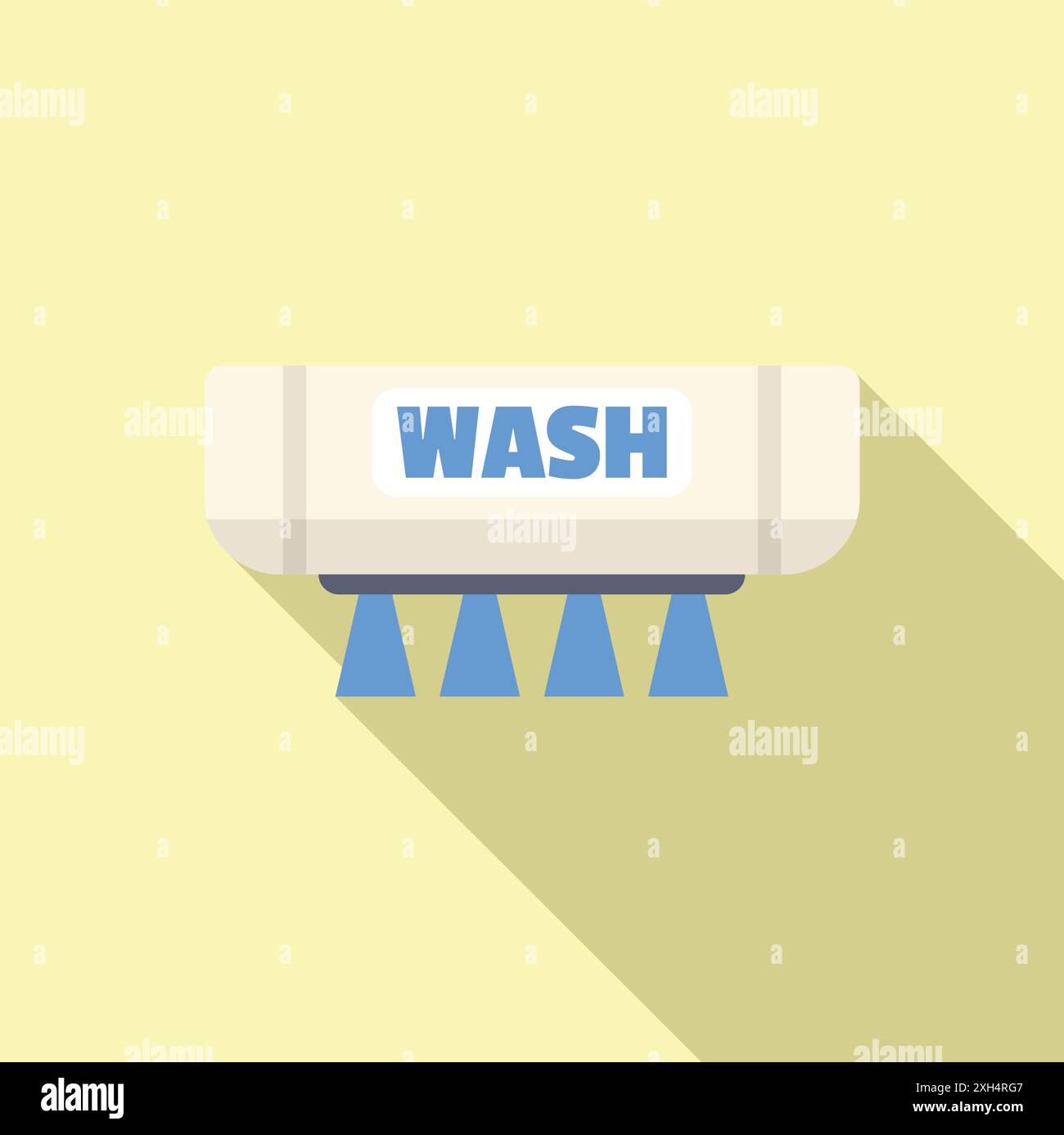 Illustration of an automatic car wash system spraying water ...
