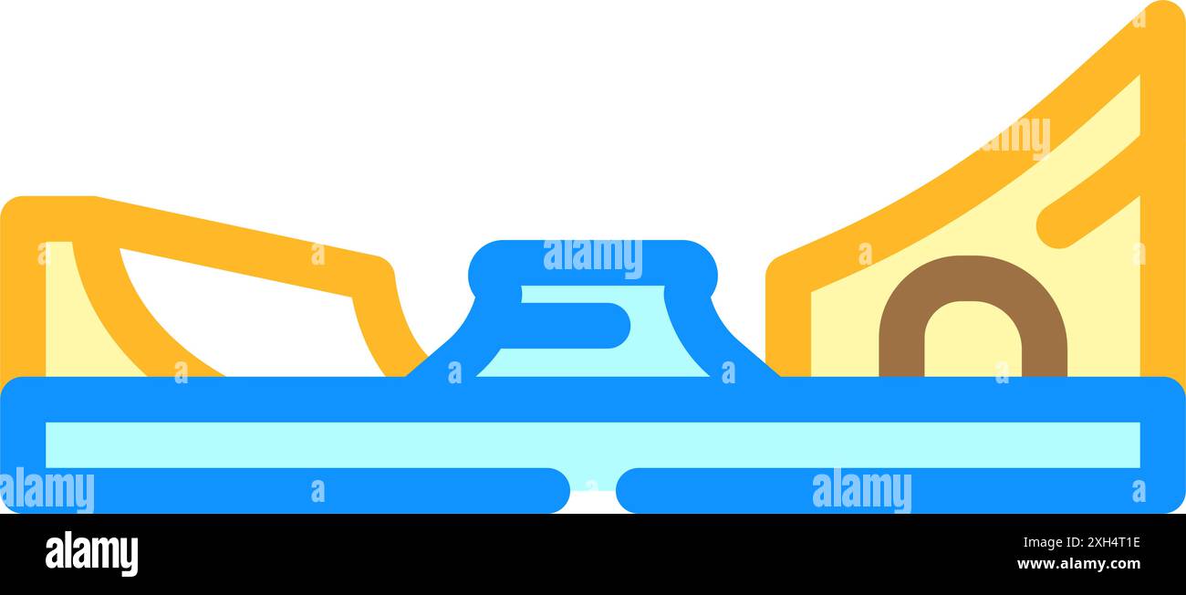 skate spot sport color icon vector illustration Stock Vector Image ...
