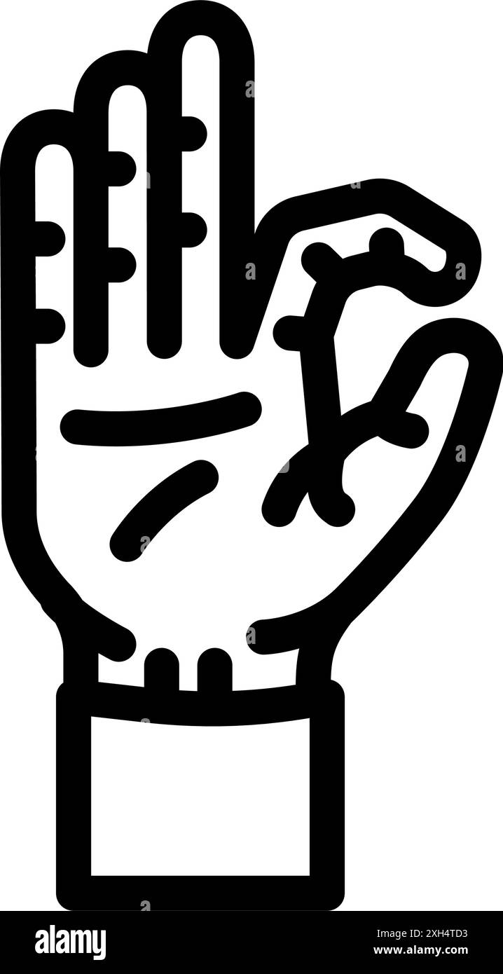 buddha hand gesture mudra line icon vector illustration Stock Vector ...