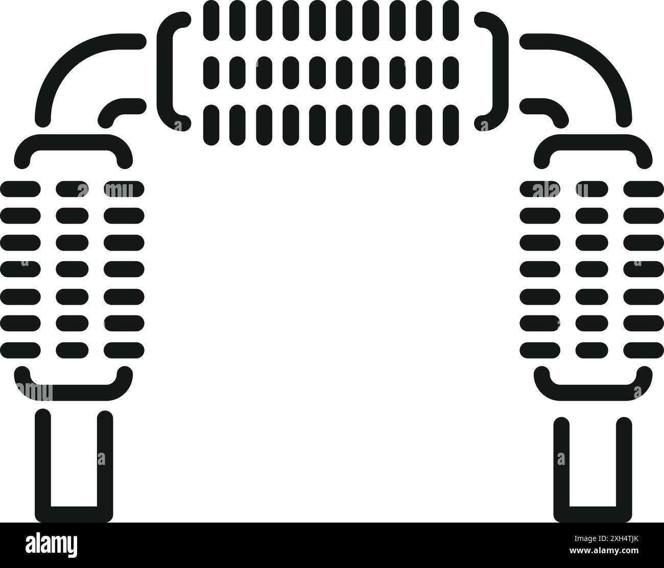 Line drawing of a car exhaust pipe connecting with a muffler, reducing ...