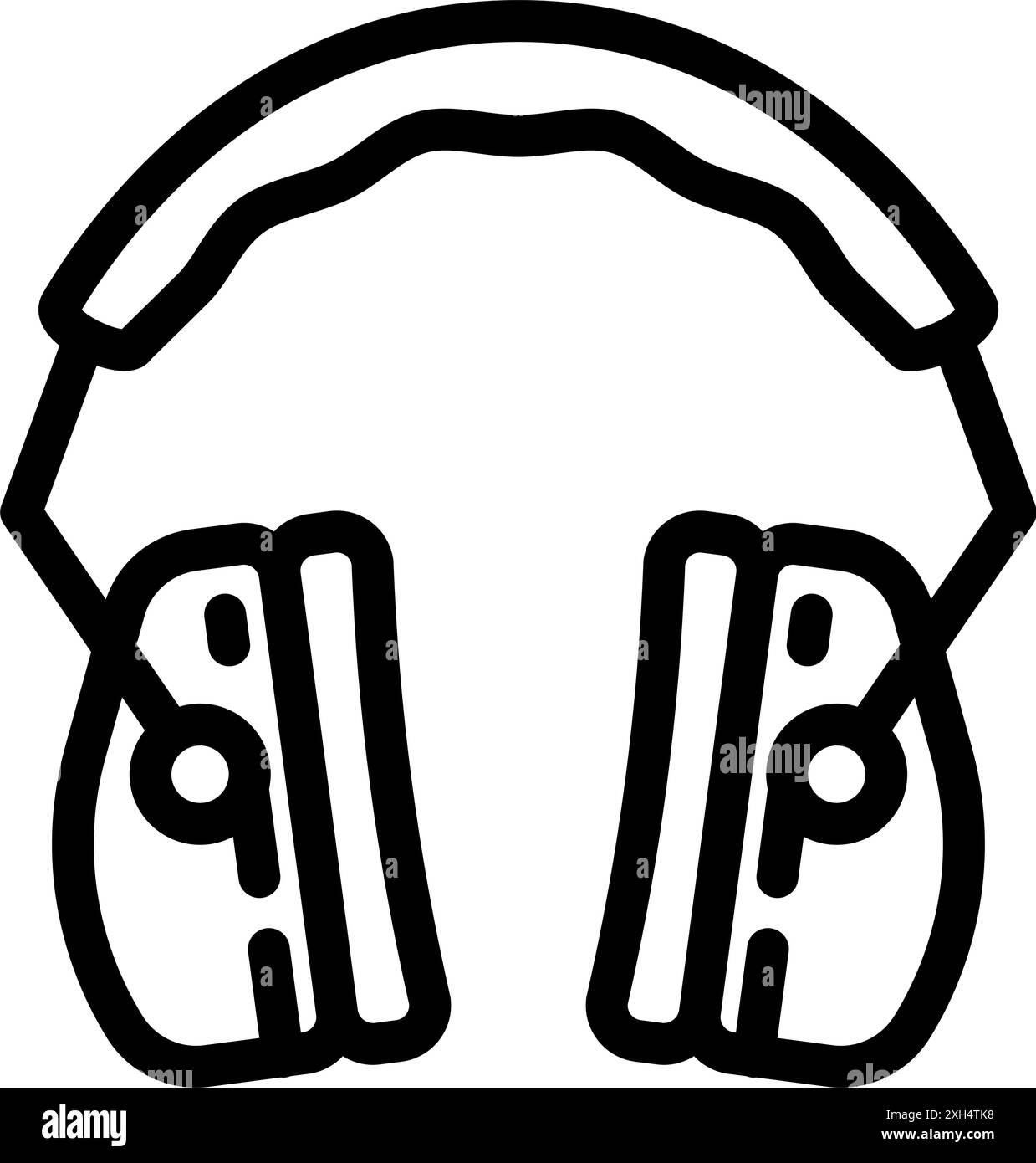 ear protectors ppe protective equipment line icon vector illustration ...