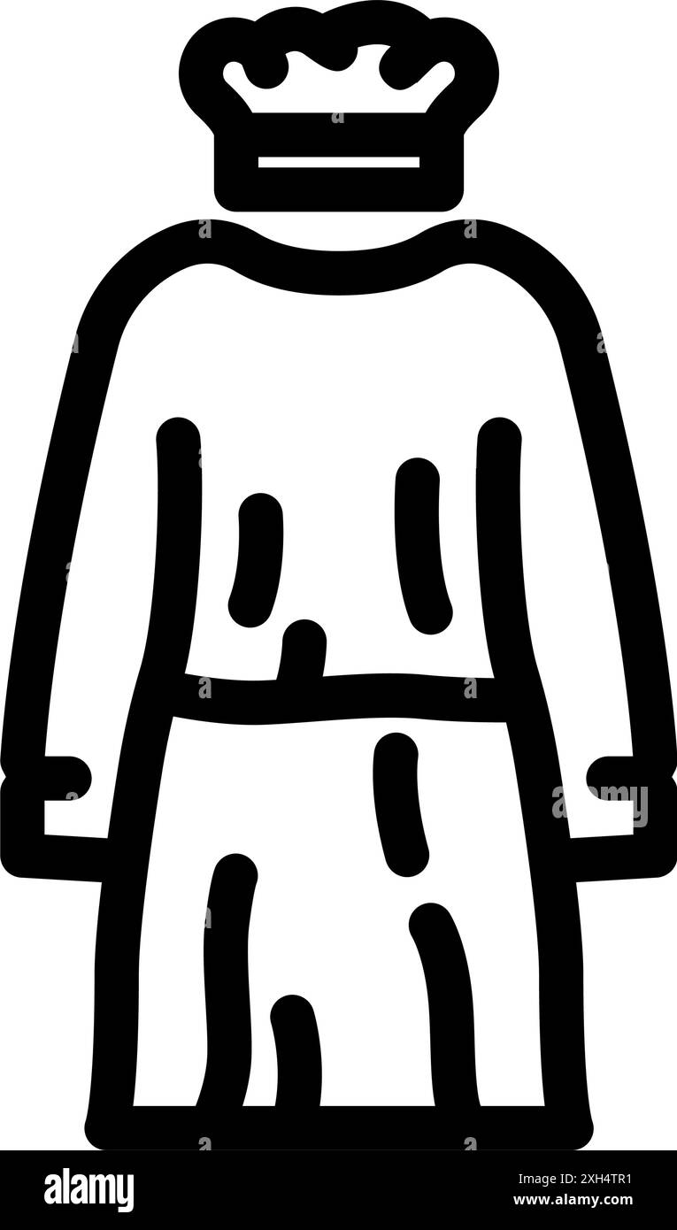 isolation gown ppe protective equipment line icon vector illustration ...