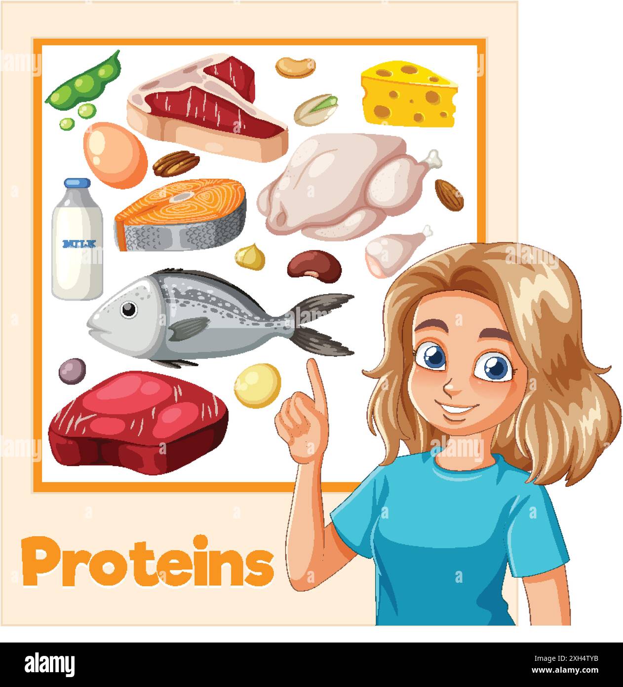 Protein Food Cartoon