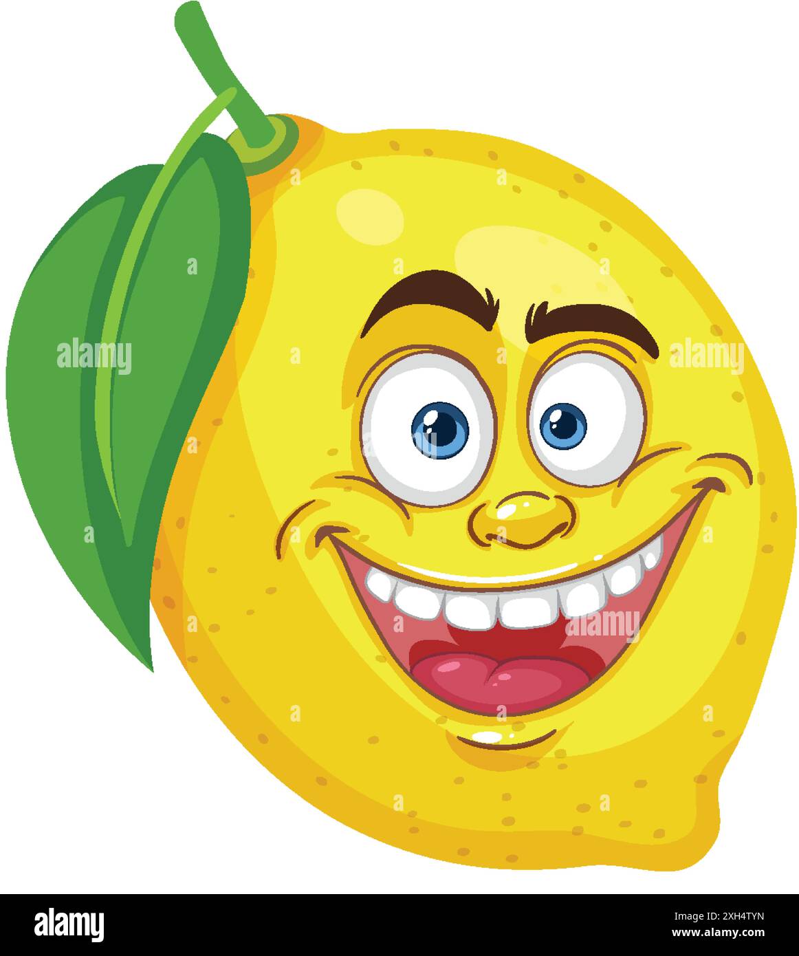Cartoon yellow lemon smiling happy Cut Out Stock Images & Pictures - Alamy