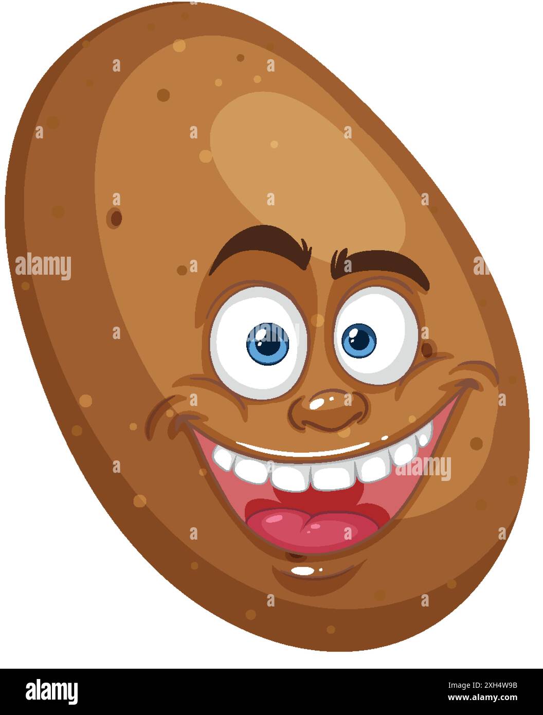 Smiling potato with expressive eyes and mouth Stock Vector Image & Art ...