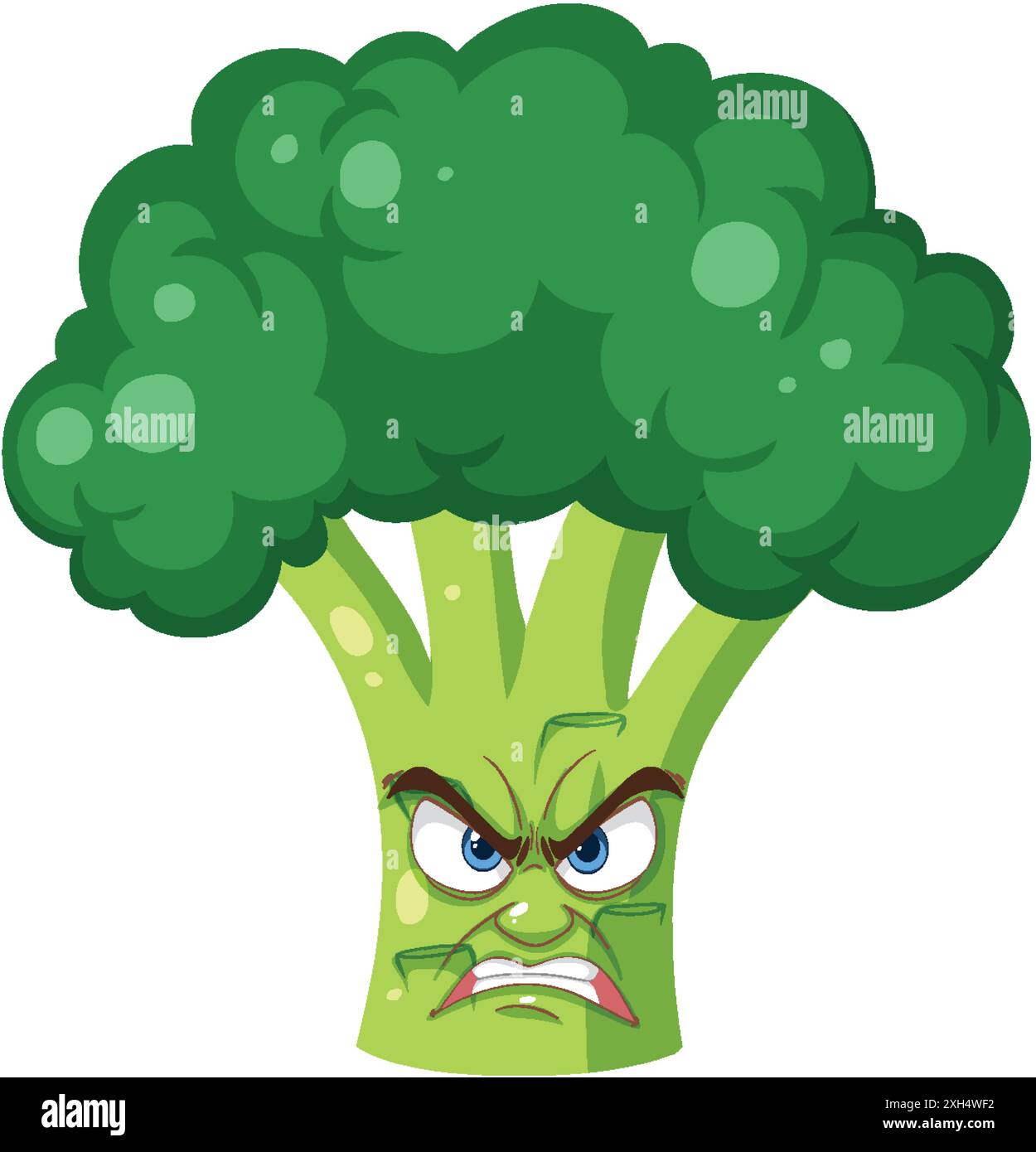 Broccoli with an angry facial expression Stock Vector Image & Art - Alamy