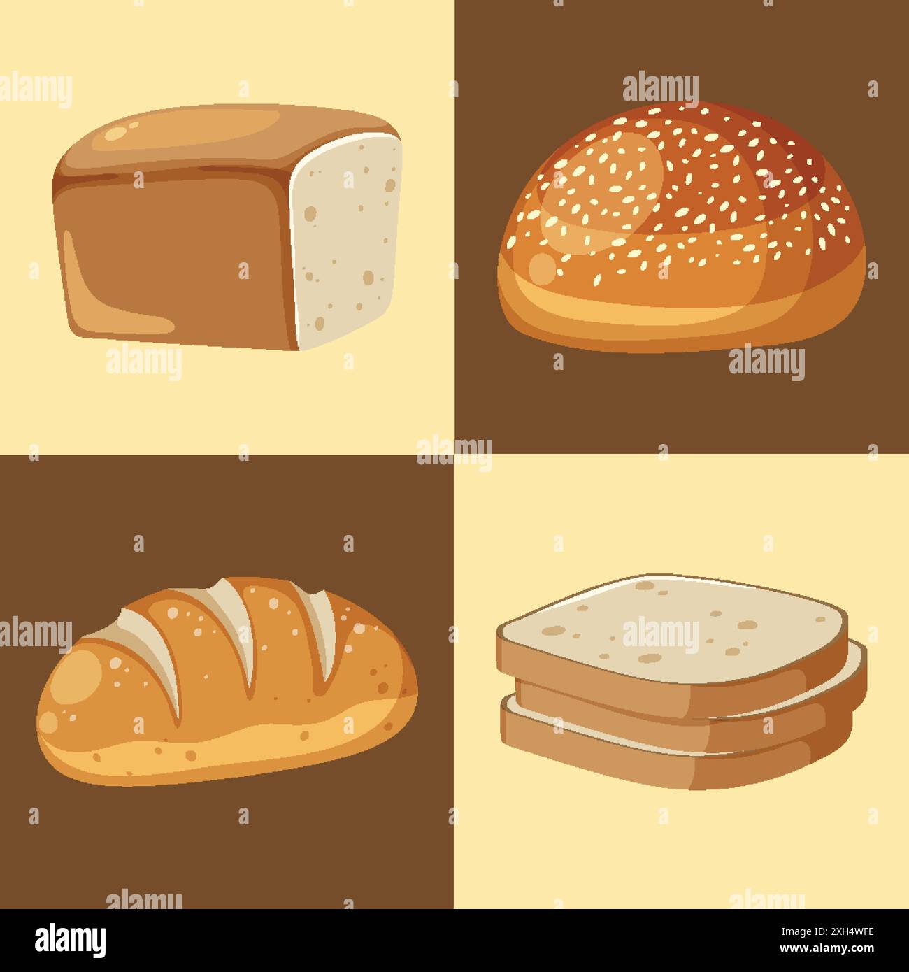 Multigrain bread Stock Vector Images - Alamy