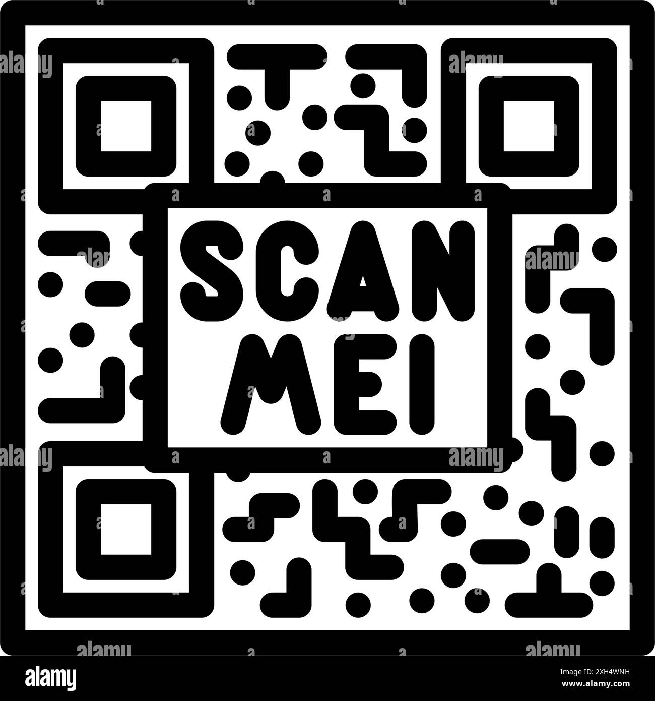 Scan me sign Black and White Stock Photos & Images - Alamy