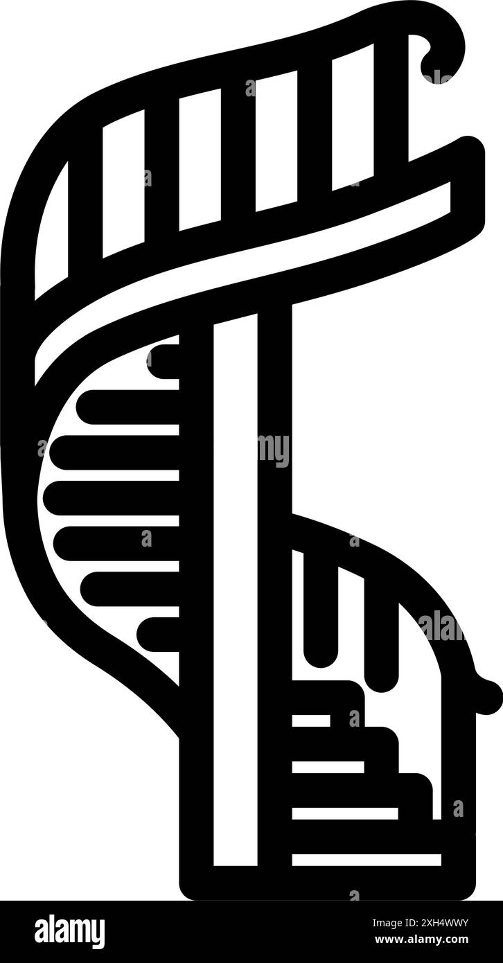 spiral staircase progress line icon vector illustration Stock Vector ...