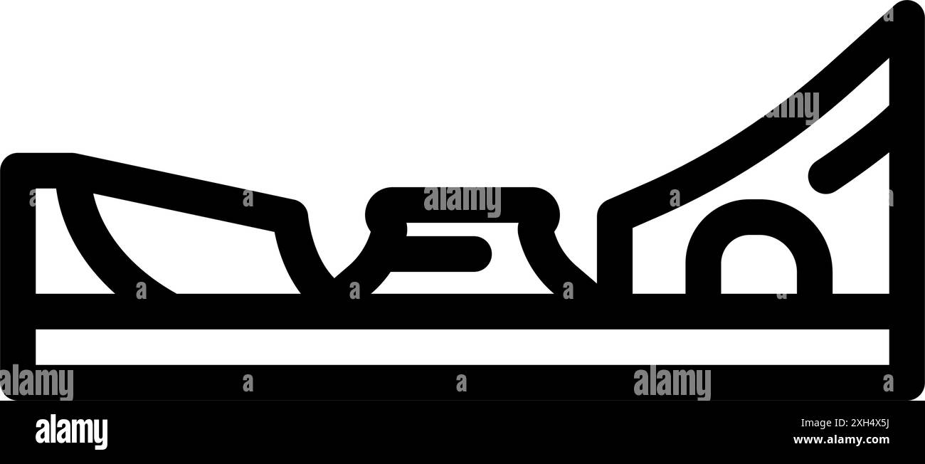 skate spot sport line icon vector illustration Stock Vector Image & Art ...