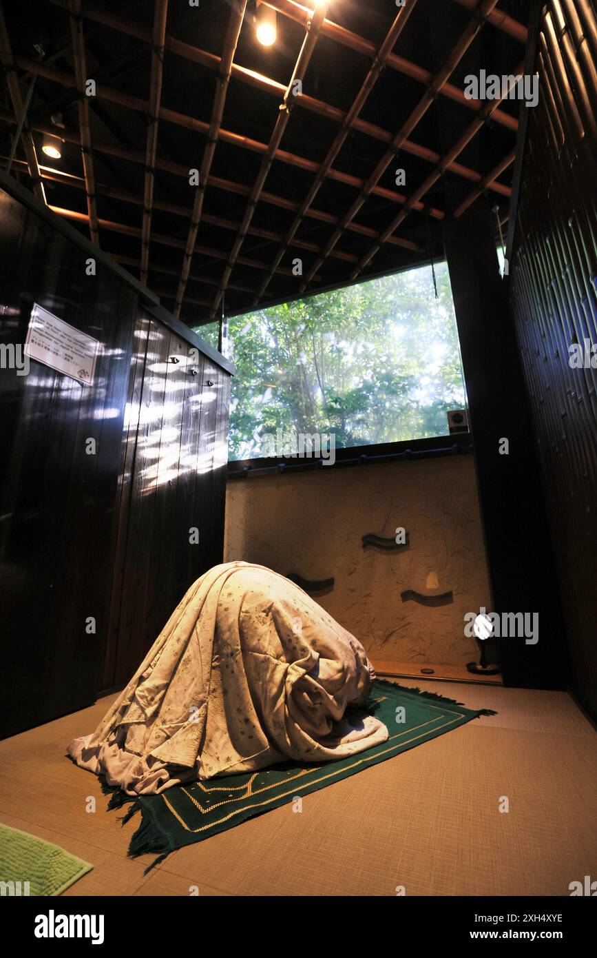 A room for Muslims to pray is set at a Kyoto cuisine restaurant Yoshiya ...