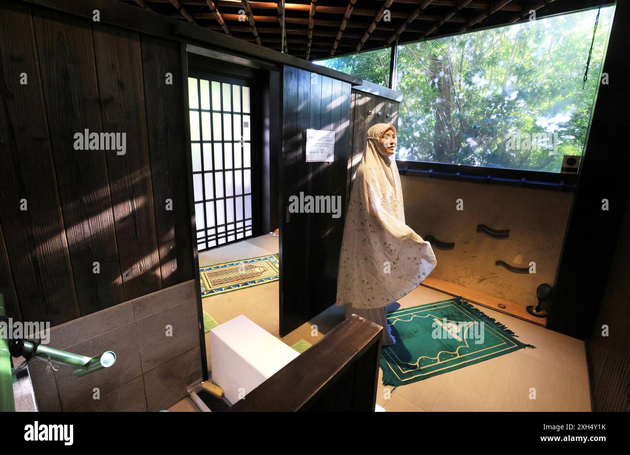 A room for Muslims to pray is set at a Kyoto cuisine restaurant Yoshiya ...