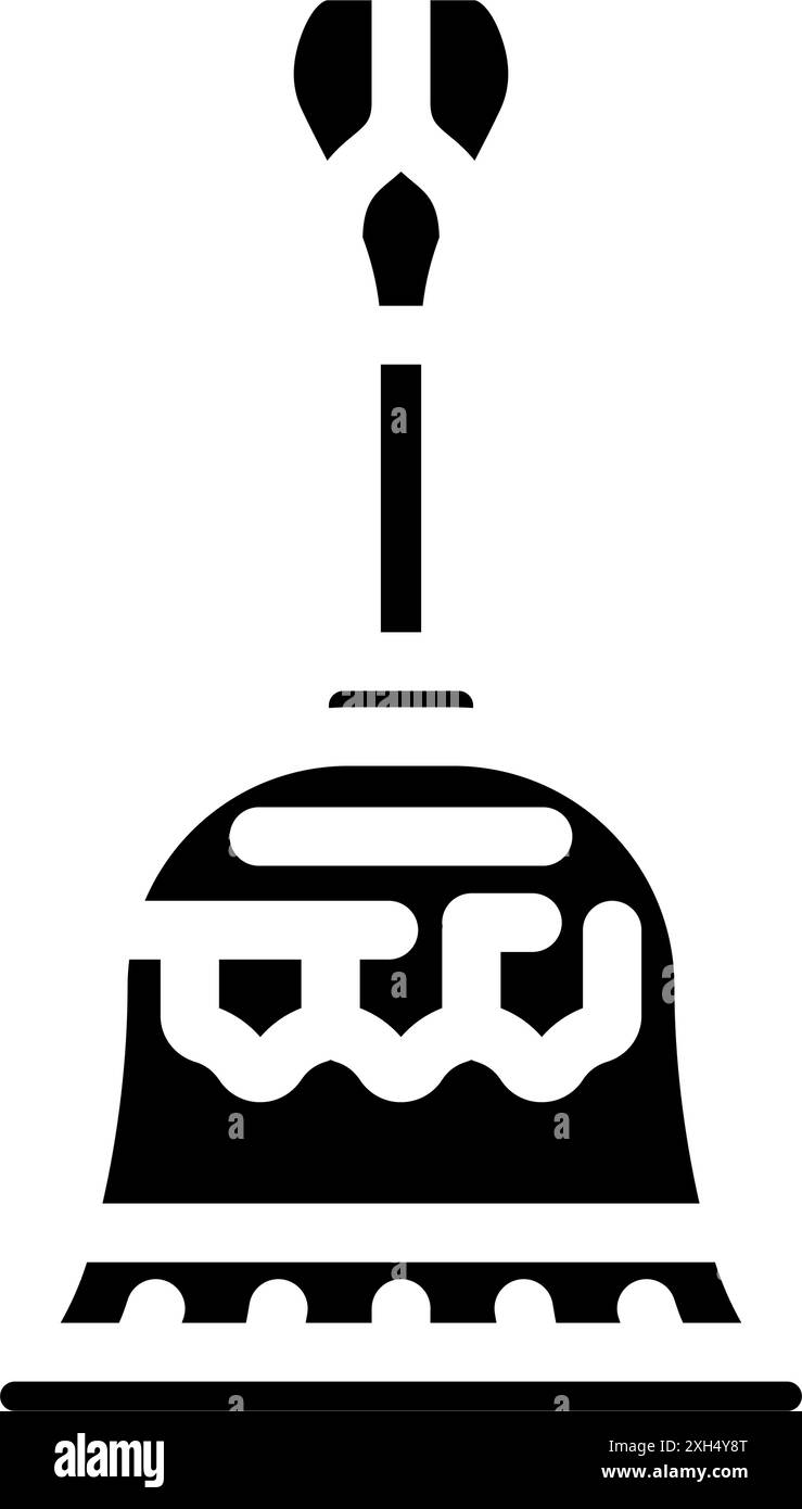 buddhist bell ghanta glyph icon vector illustration Stock Vector Image ...