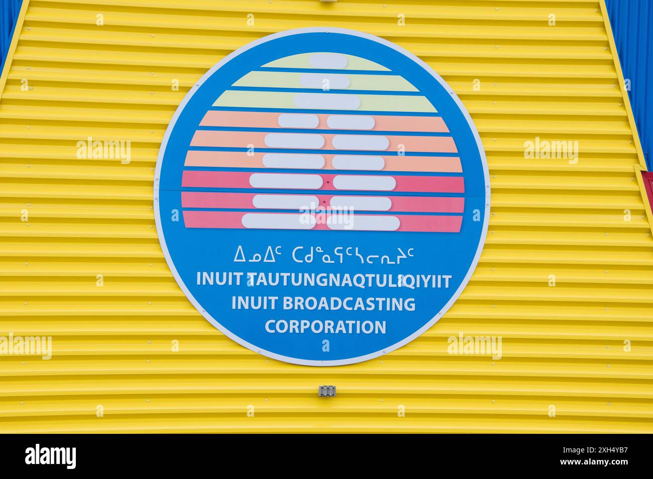 Inuit Broadcasting Corp sign in English, Inuktitut and Inuinnaqtun on ...
