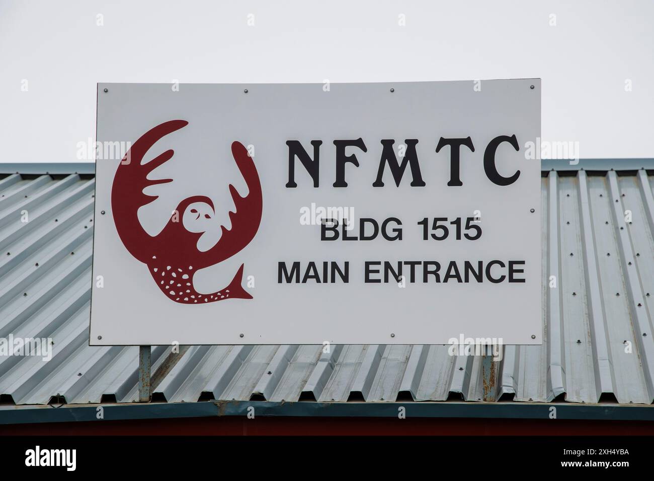 Nunavut Fisheries & Marine Training Centre main entrance sign in ...