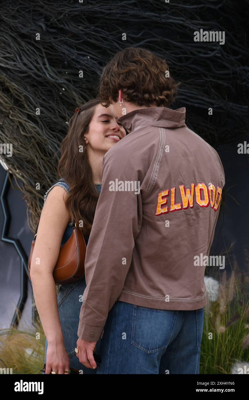 Los Angeles, California, USA 11th July 2024 Maggie Thurmon and Singer Benson Boone attends ...