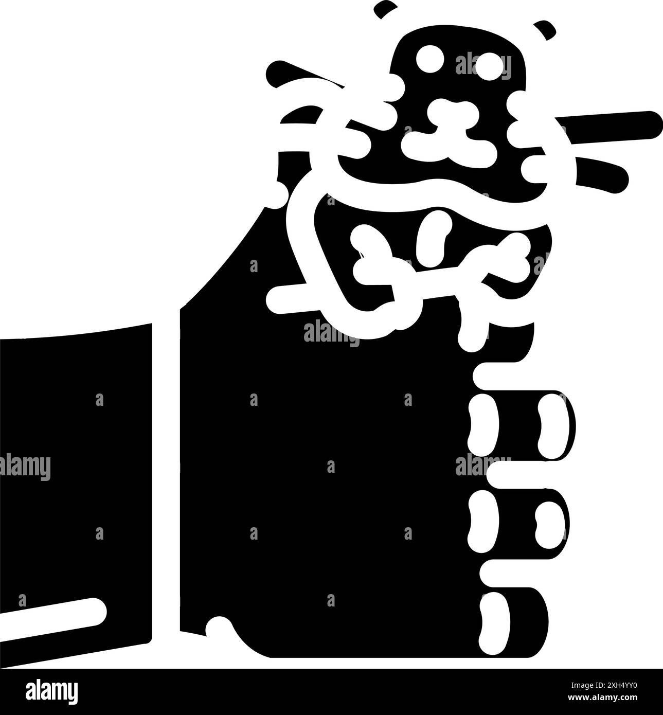 hamster hand pet glyph icon vector illustration Stock Vector Image ...