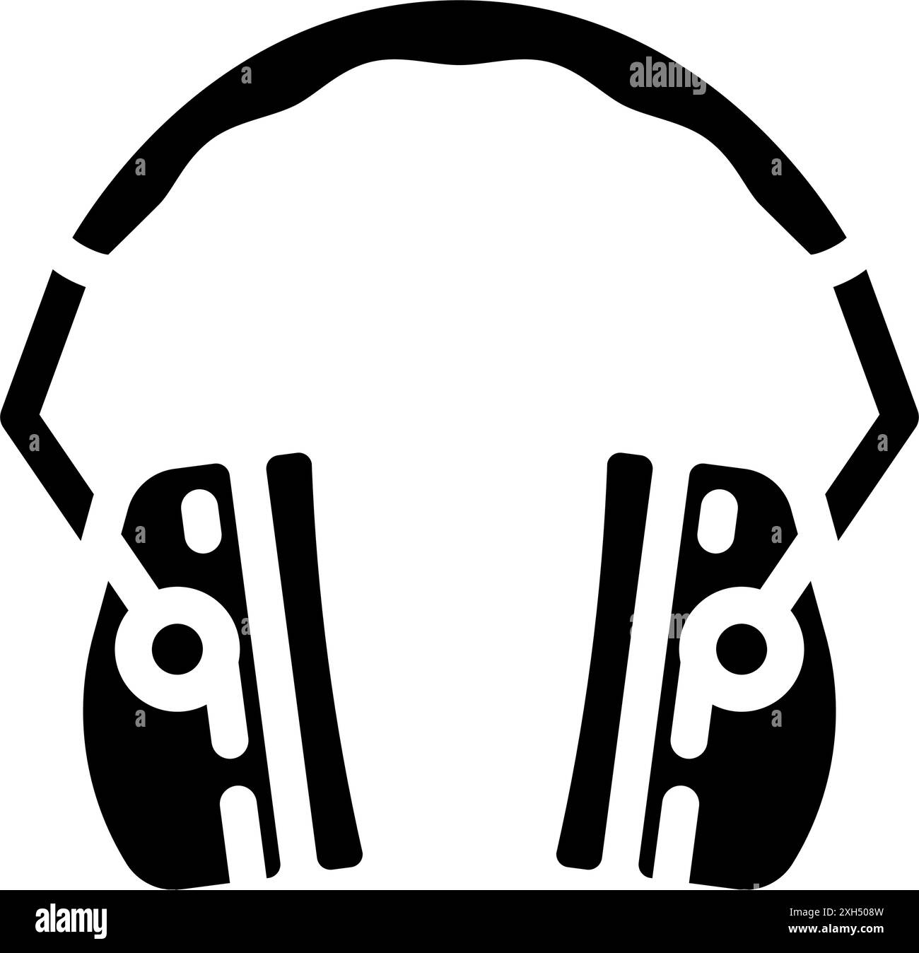 ear protectors ppe protective equipment glyph icon vector illustration ...
