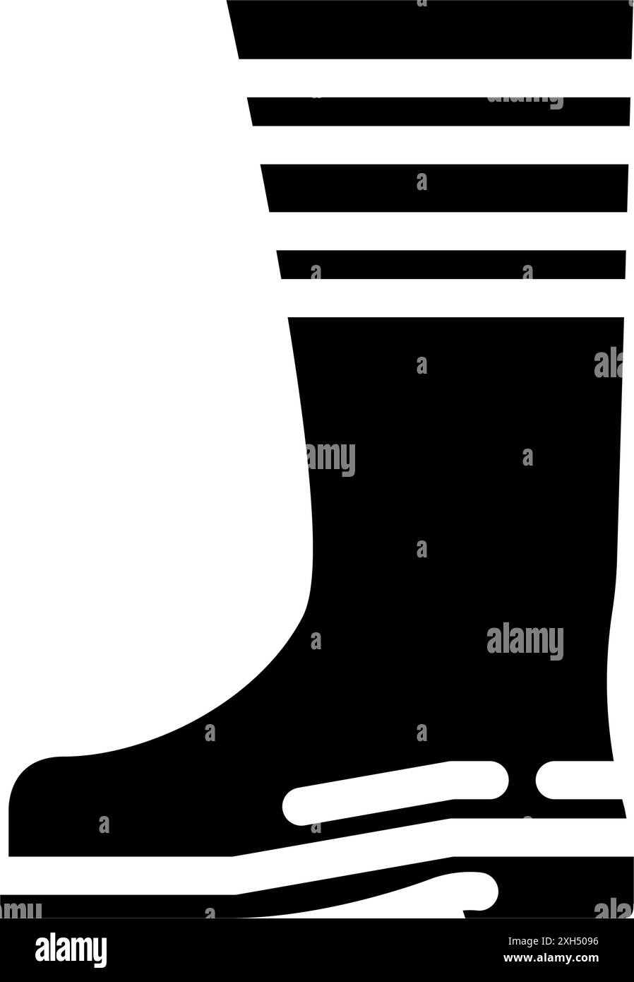safety boots ppe protective equipment glyph icon vector illustration ...