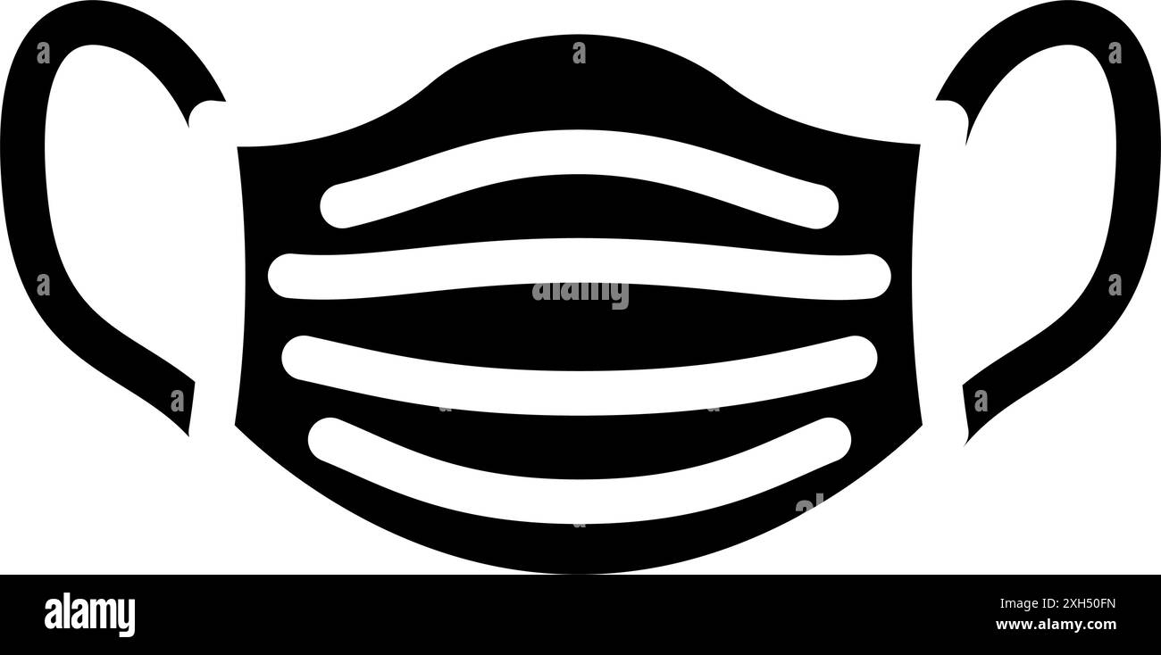 surgical mask ppe protective equipment glyph icon vector illustration ...