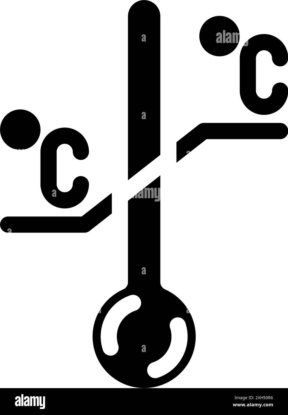 temperature sensitive product label warning glyph icon vector ...