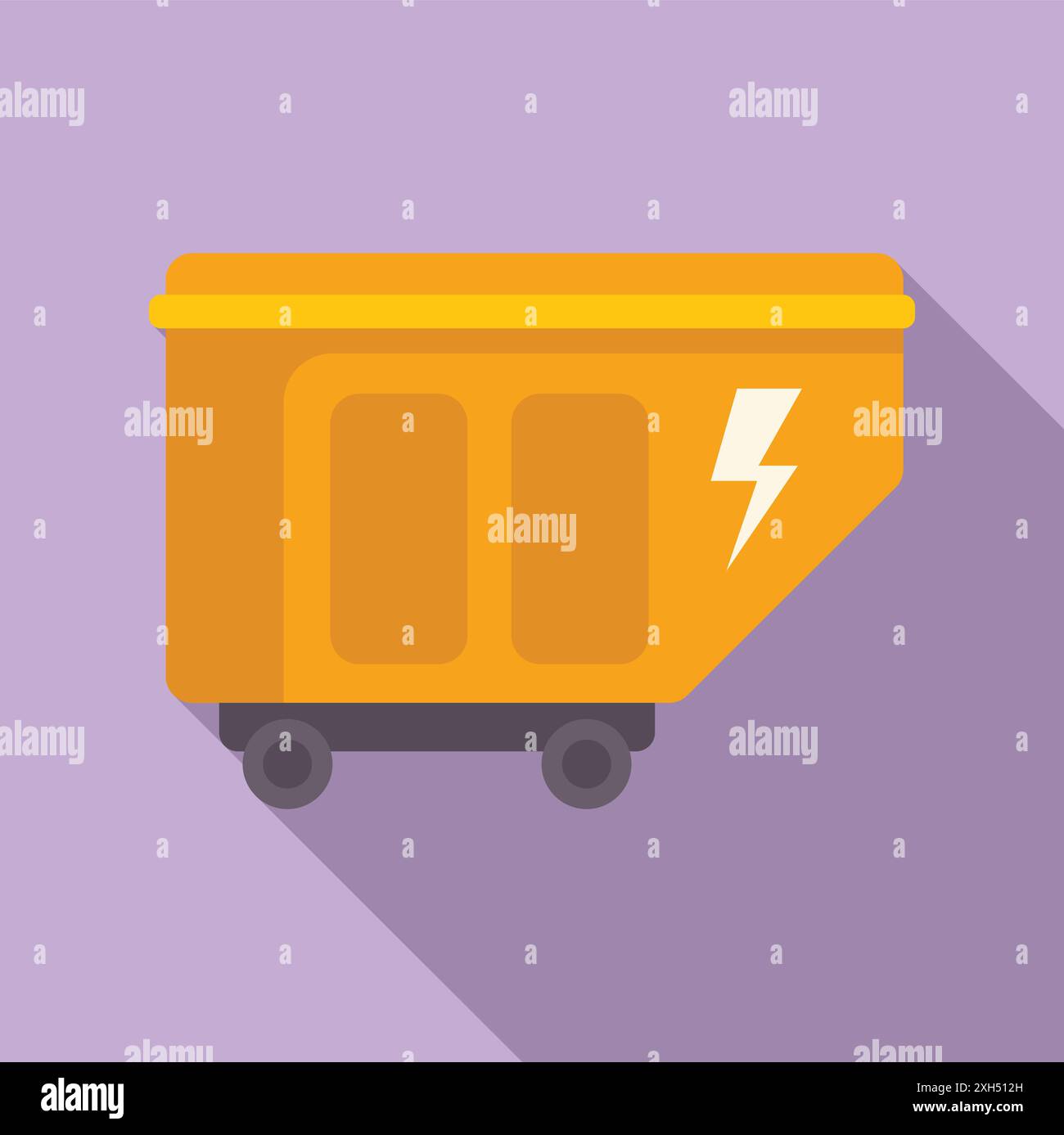 Electric mining cart carrying coal, typically used in underground ...