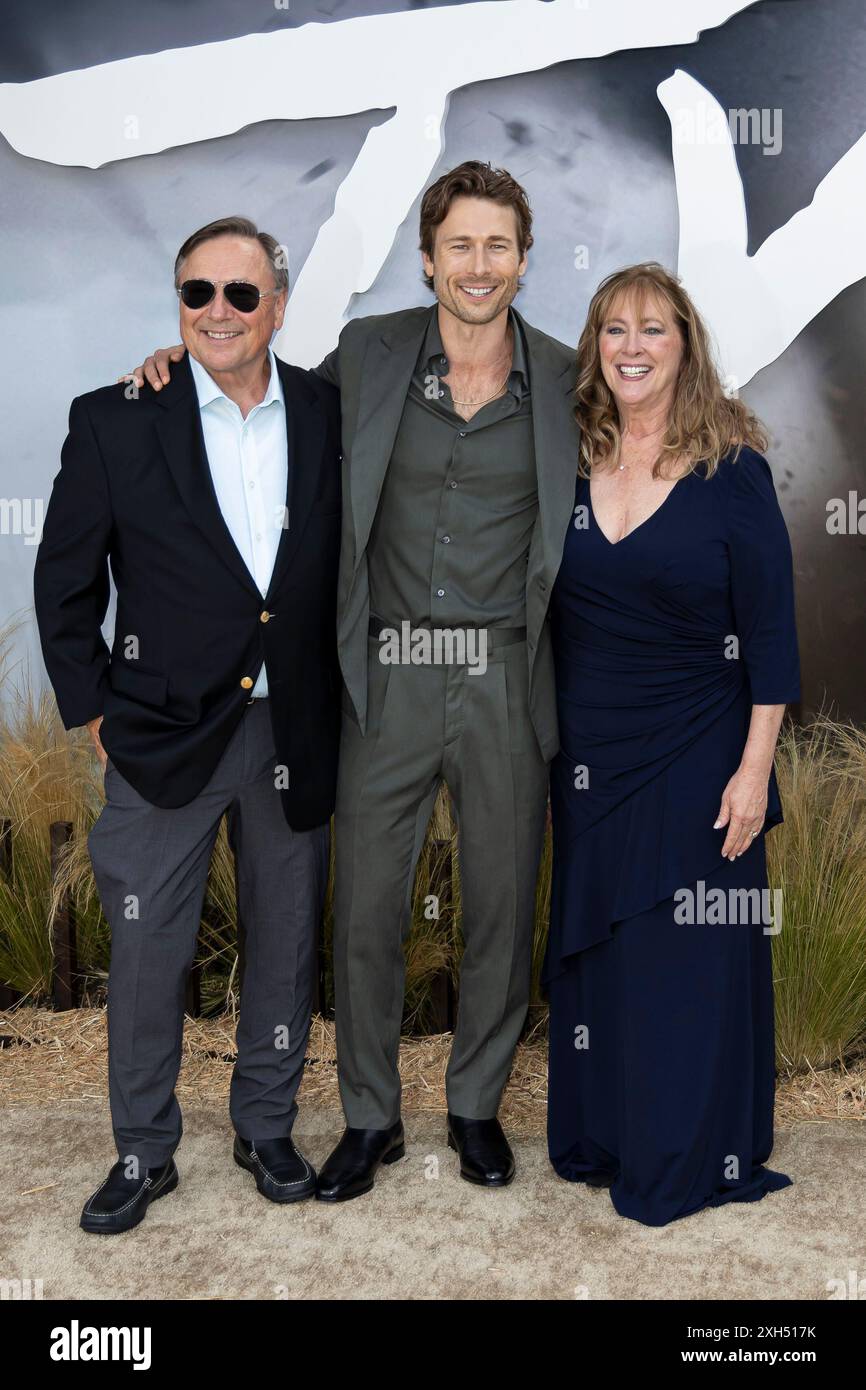 Los Angeles, USA. 11th July, 2024. Glen Powell Sr., Glen Powell and ...